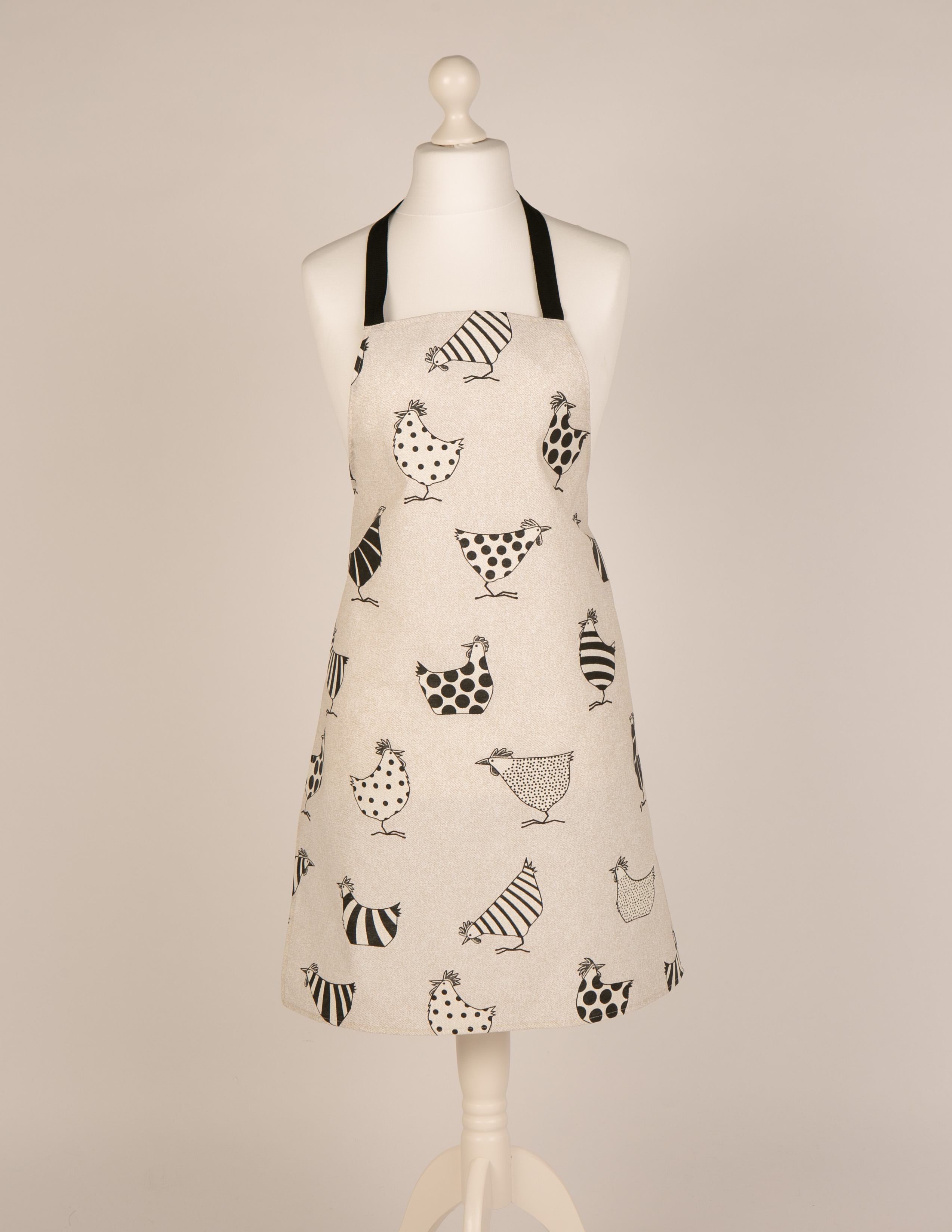 Two Tone Chickens Adult Apron - Loneta - Doreen Preston